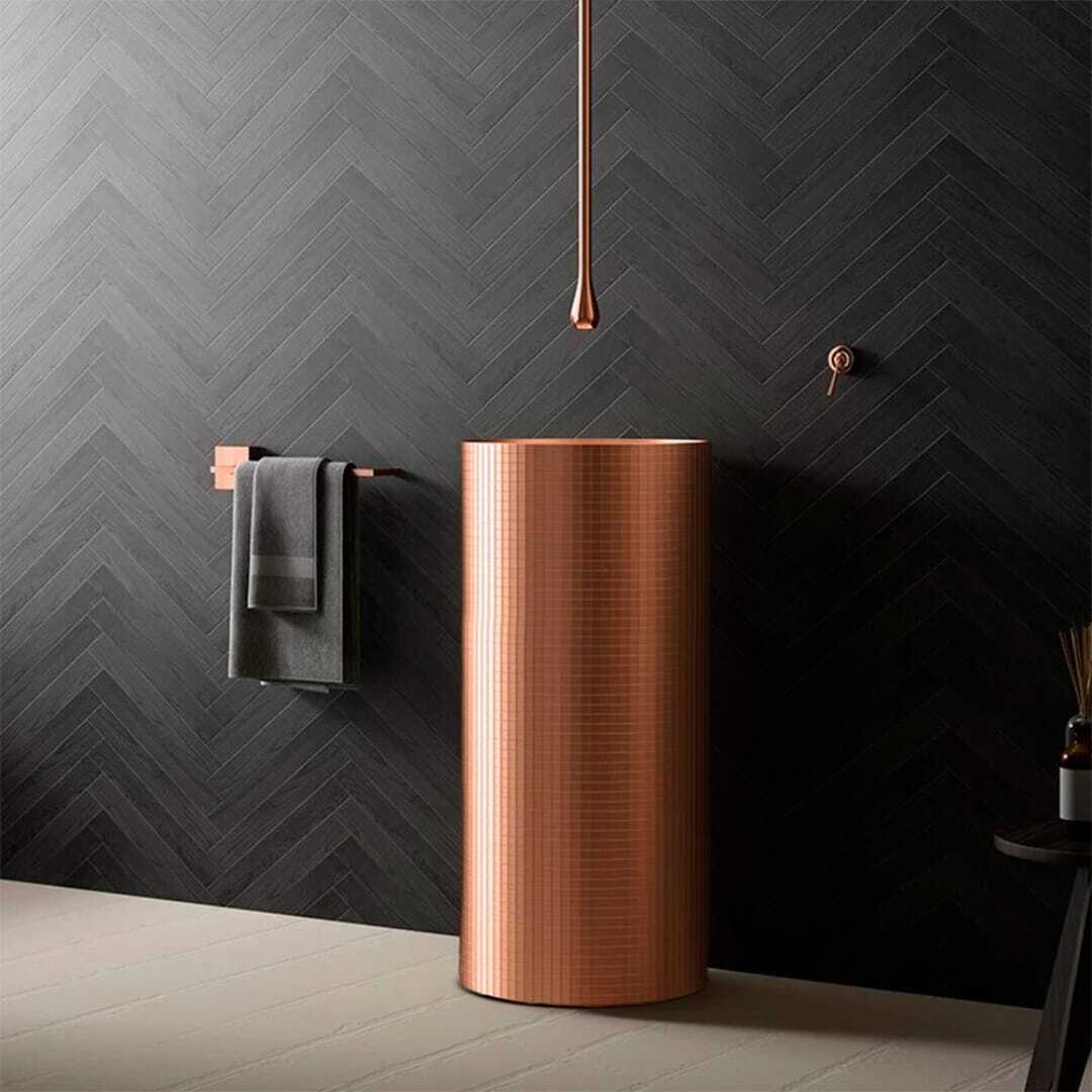 LAVAMANOS DE PEDESTAL ISLA BELLA ORO ROSA