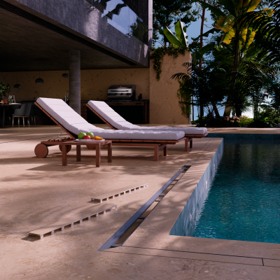 REJILLA INFINITY ACERO INOXIDABLE DE 160CMS OCULTA